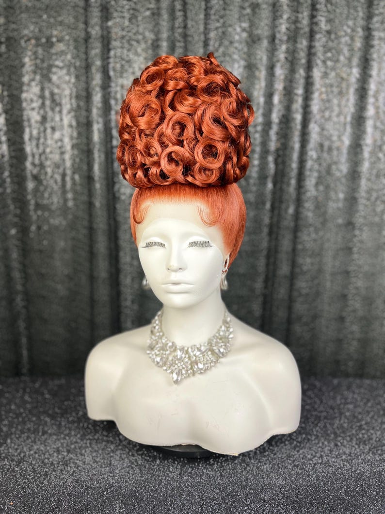 Drag Pageant Updo | High Curly Bun Styled Lace Front Drag Queen Wig ...