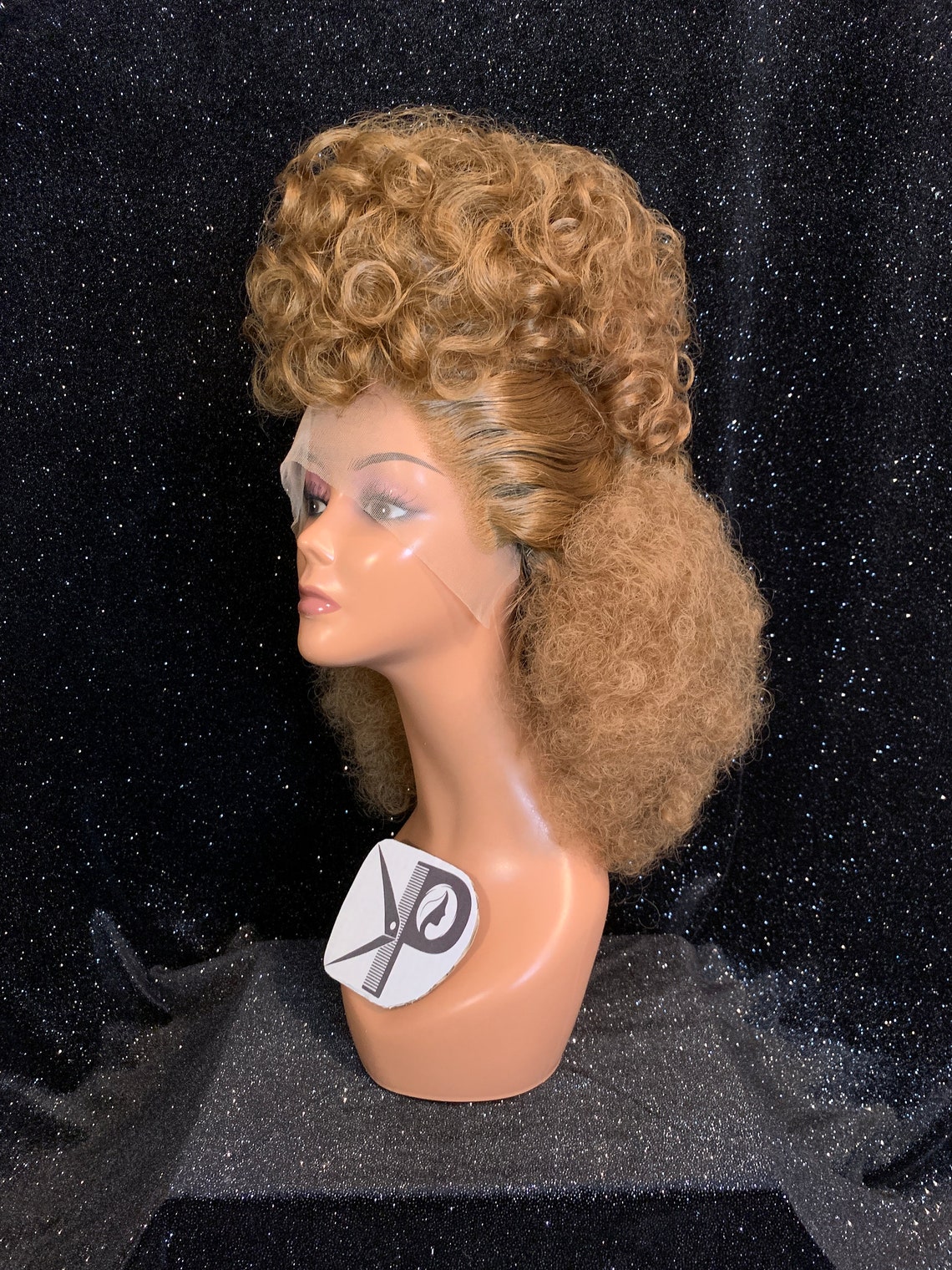 Curly Poodle Hairstyle Single Wig Synthetic Custom Wig - Etsy