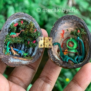 Miniature Dinosaurs Diorama in a Nutshell, Jurassic World Diorama, Tiny ...