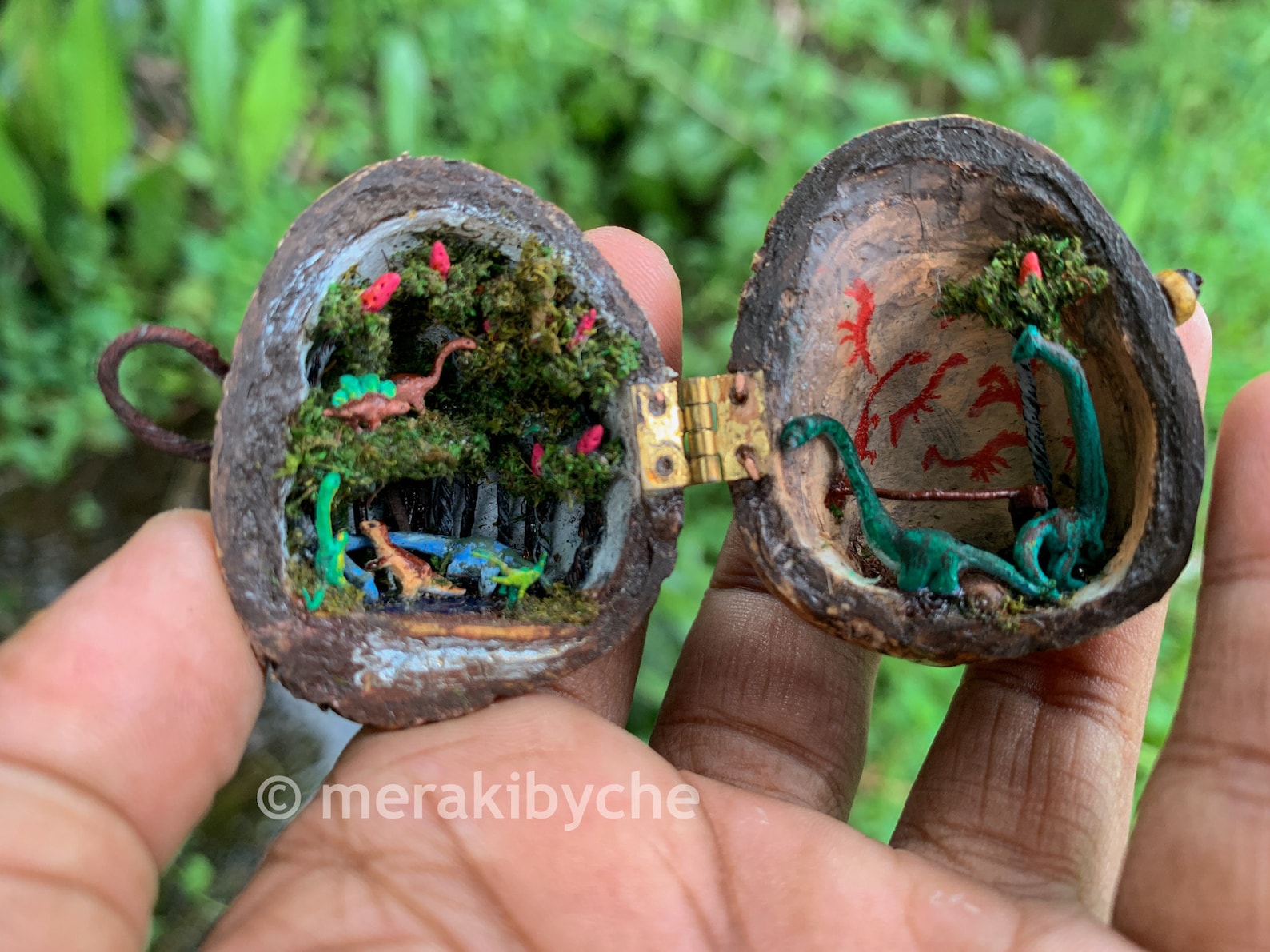 Miniature Dinosaurs Diorama in a Nutshell, Jurassic World Diorama, Tiny ...