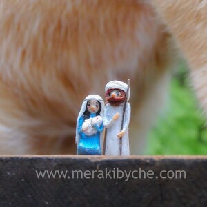 Miniature Nativity Scene in a Nutshell, Walnut Art, Tiny Nativity ...