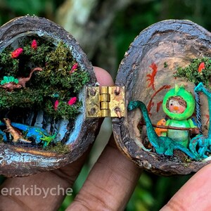 Miniature Dinosaurs Diorama in a Nutshell, Jurassic World Diorama, Tiny ...