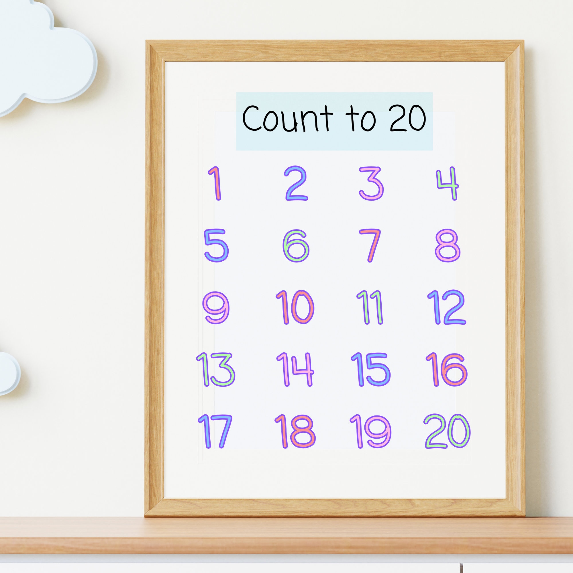 Counting to 20 Printable, 1 to 20, Downloadable Printable, Printable ...