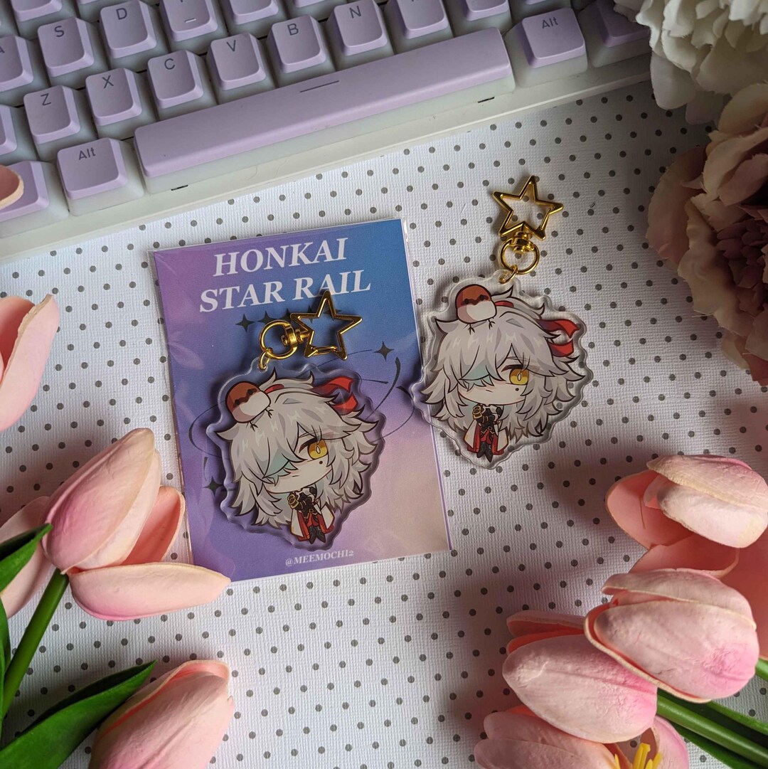 Jing Yuan HSR Keychain Honkai Star Rail Art Cute Erudition Lightning ...