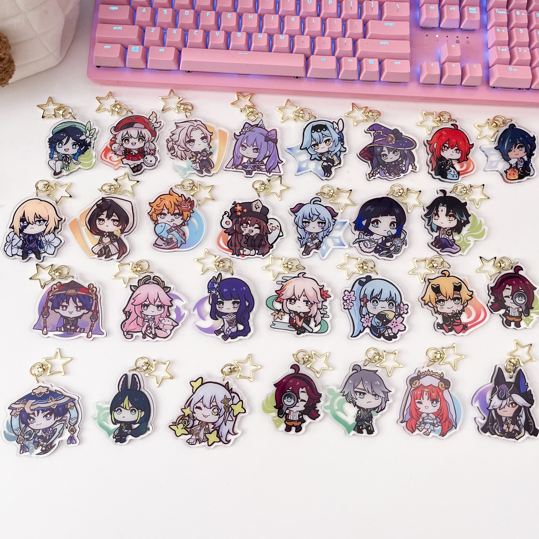 Genshin Impact Anime Keychains Scaramouche Childe Xiao - Etsy Australia
