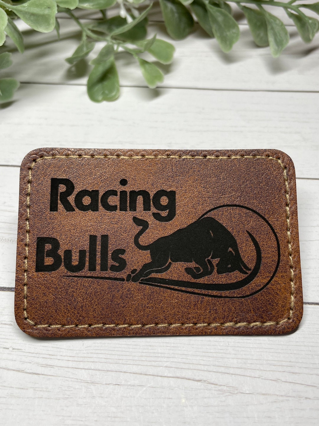 Red Bull Patch F1 Red Bull Engraved Leatherette Adhesive Patch Racing ...