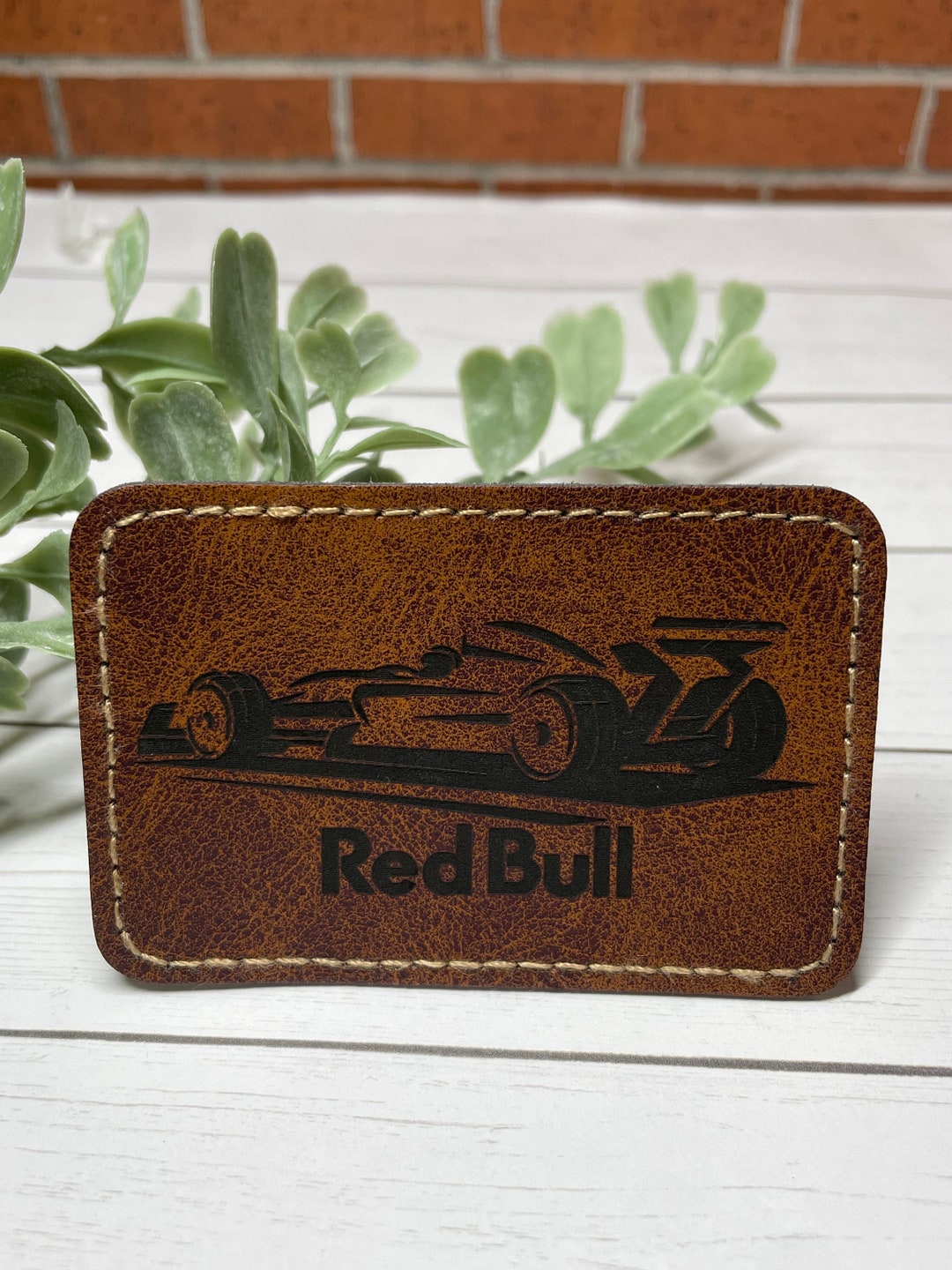 Red Bull Patch F1 Red Bull Engraved Leatherette Adhesive Patch F1 ...