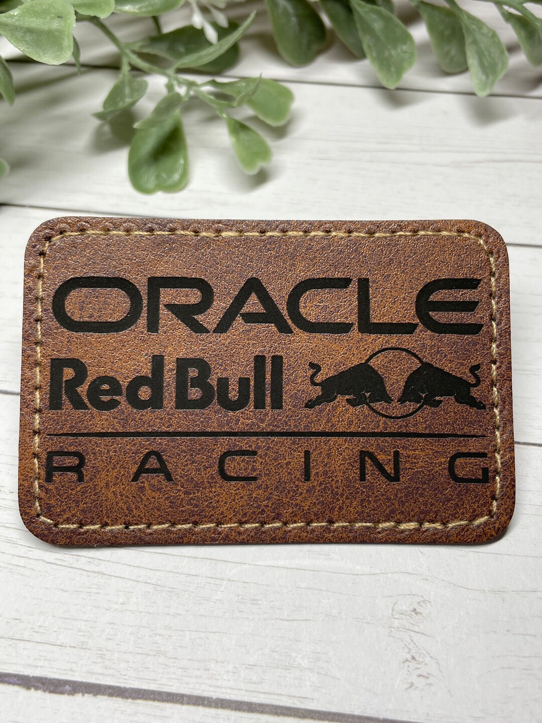 Red Bull Patch F1 Red Bull Engraved Leatherette Adhesive Patch Oracle ...