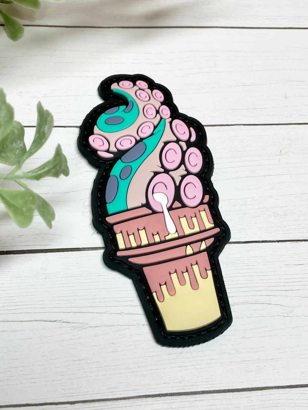 PVC Squid Tentacle Ice Cream Cone Patch, Octopus Patch, Morale Tactical ...