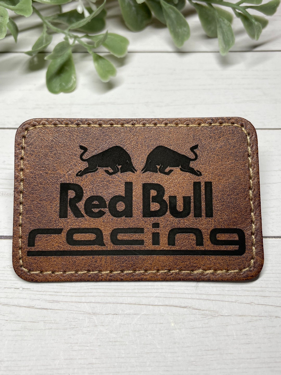 Red Bull Racing Patch F1 Red Bull Engraved Leatherette Adhesive Patch ...