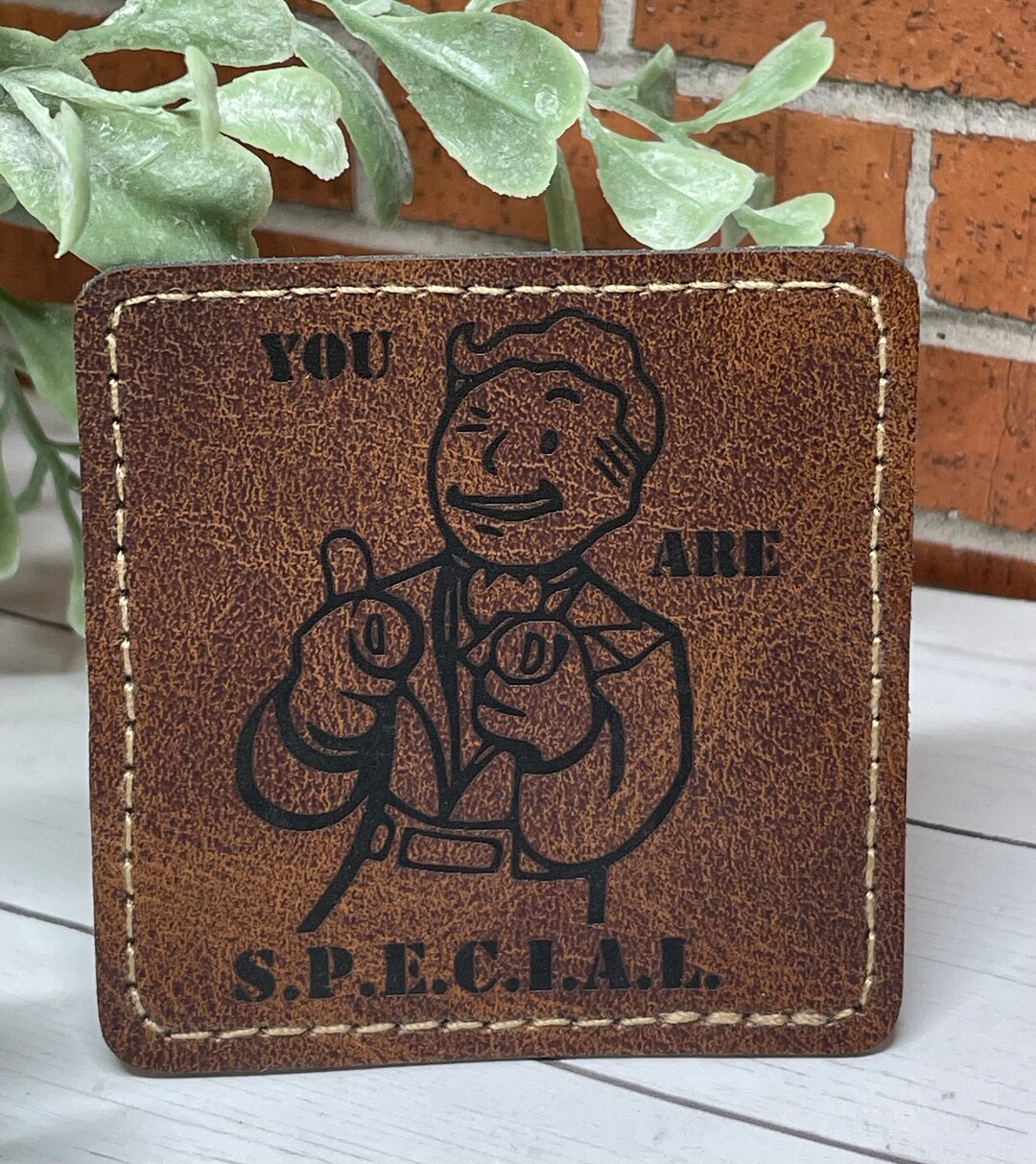 Fallout Vault Boy SPECIAL Engraved Leatherette Adhesive Patch Fallout ...