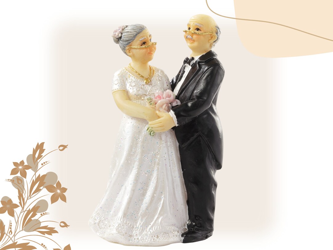 Decoration Figure for Seniors Wedding Bride and Groom Cake - Etsy