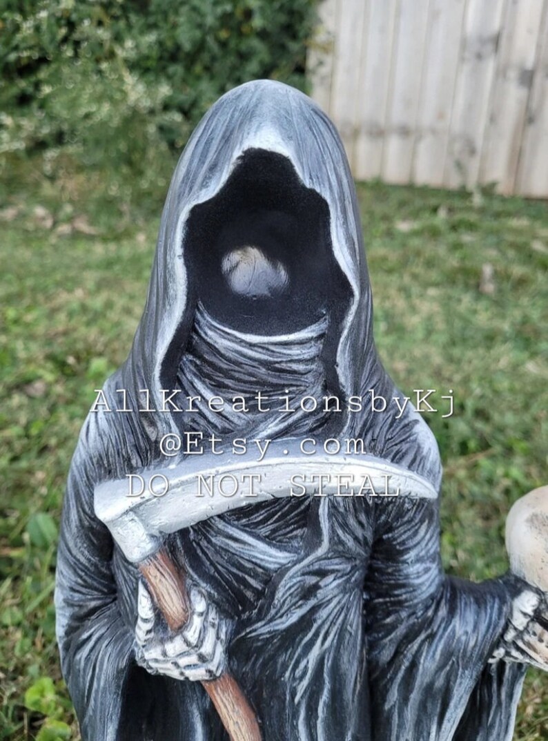 Ceramic Grim Reaper Statue Halloween Decoration Grim Reaper - Etsy