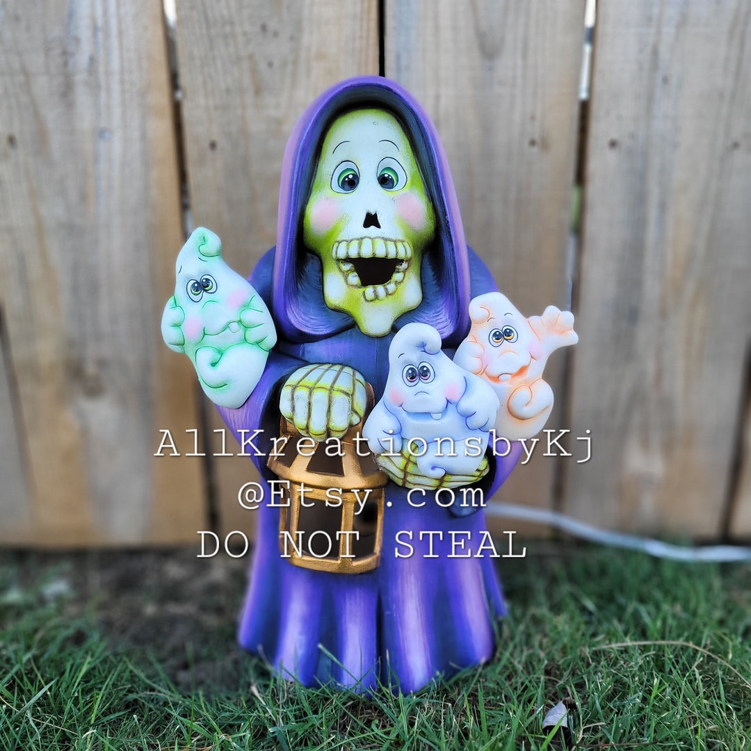 Ceramic Skeleton, Clay Magic Skeleton, Hand Painted Halloween ...