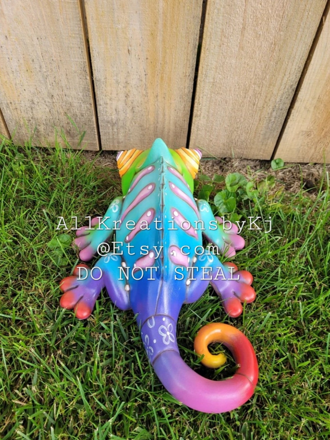 Ceramic Chameleon, Hand Painted Chameleon, Ziggy the Chameleon, Clay ...
