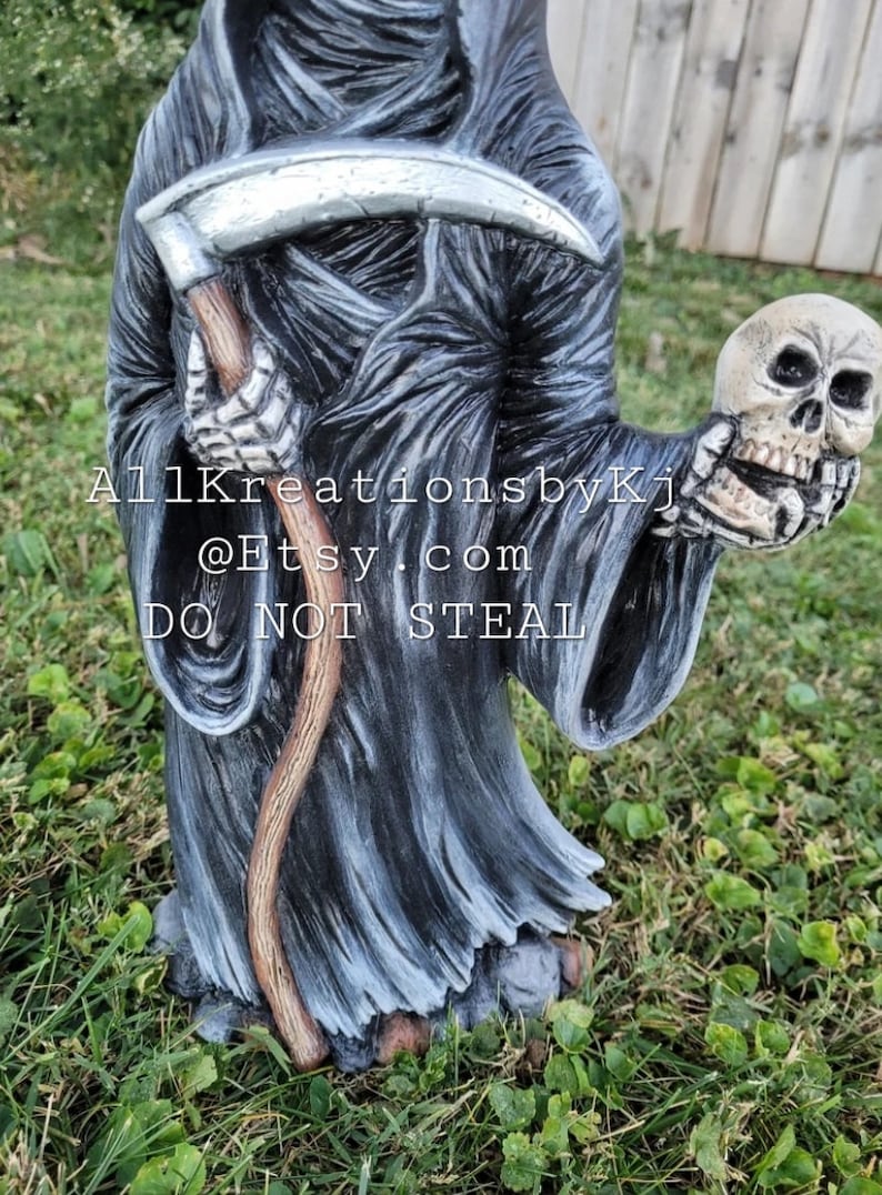 Ceramic Grim Reaper Statue, Halloween Decoration, Grim Reaper Figurine ...