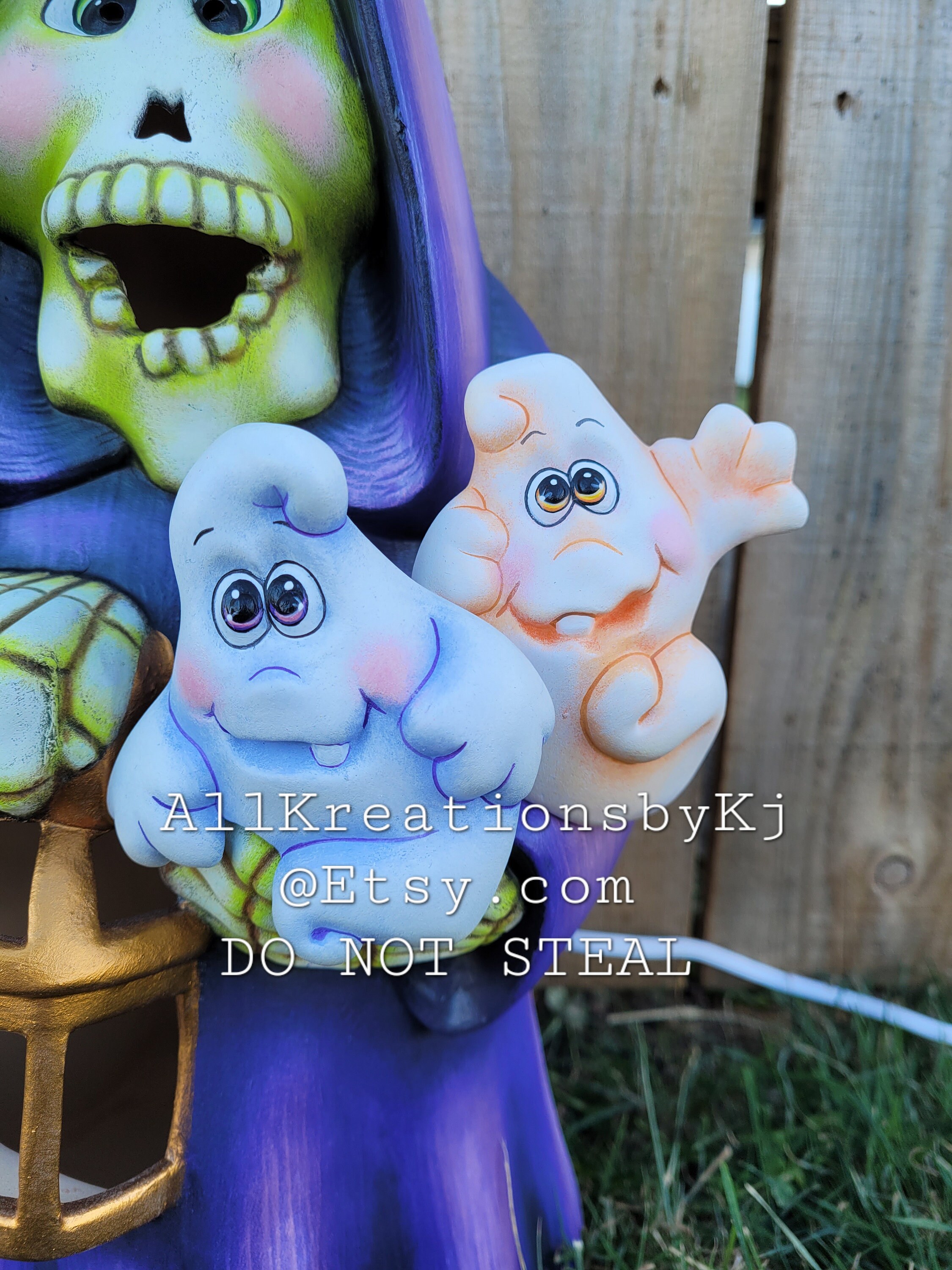 Ceramic Skeleton Clay Magic Skeleton Hand Painted Halloween - Etsy