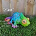 Ceramic Chameleon, Hand Painted Chameleon, Ziggy the Chameleon, Clay ...
