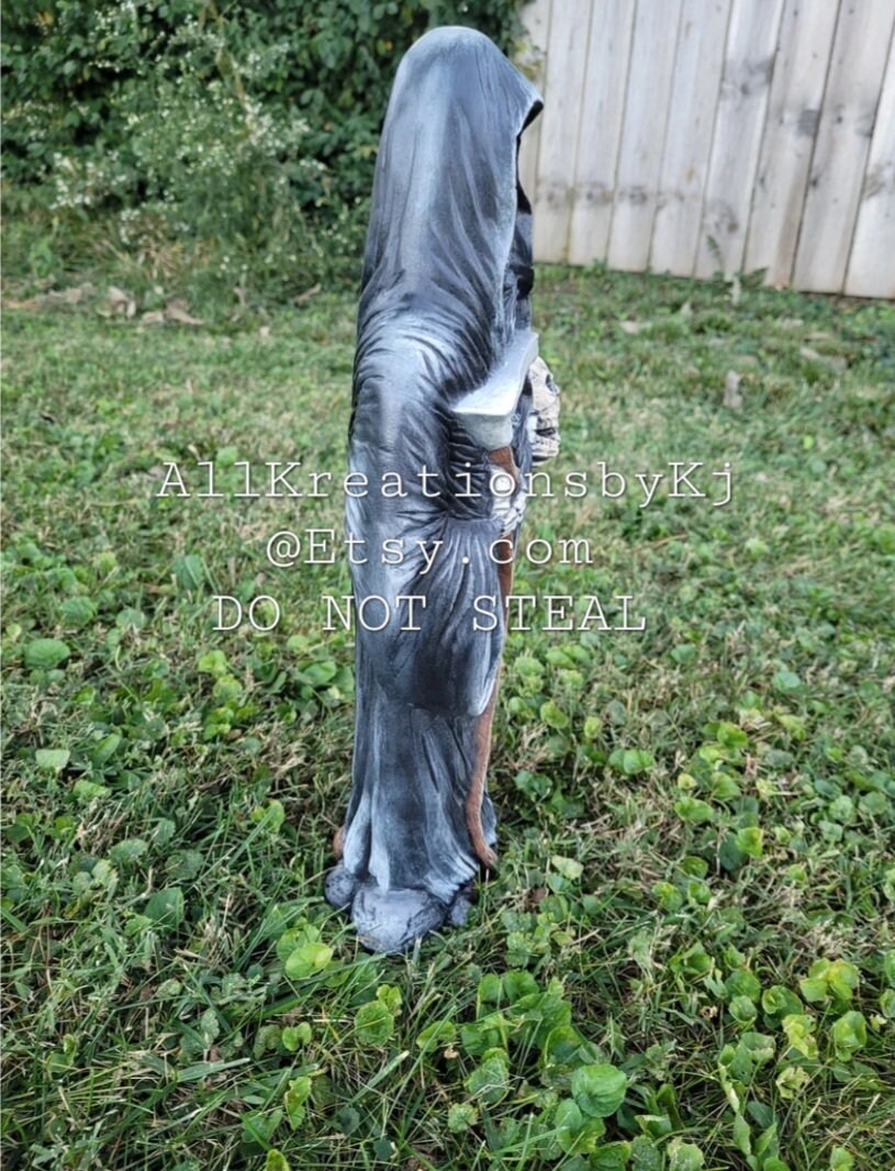 Ceramic Grim Reaper Statue Halloween Decoration Grim Reaper - Etsy