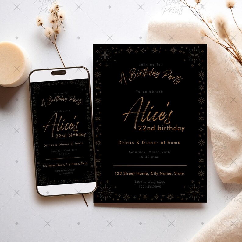 Instant Download, Invitation Mockups, Mobile Invitation Mockup, Styled ...