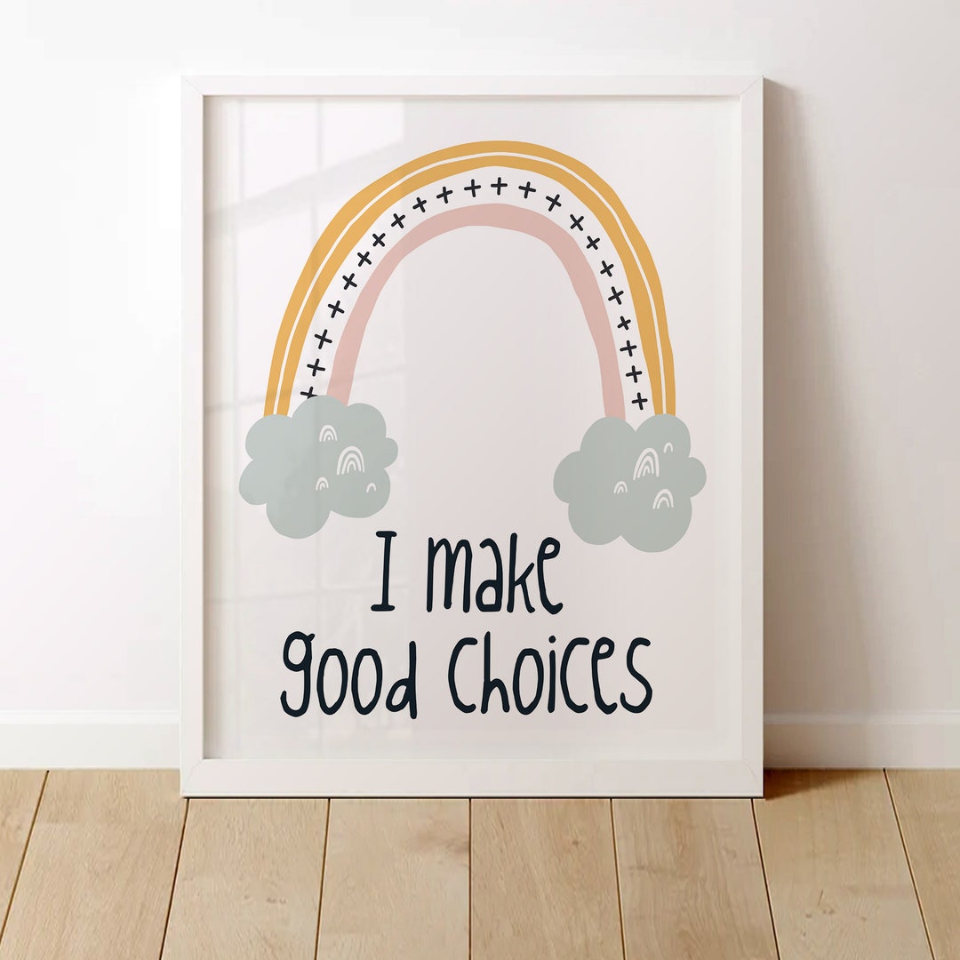 Instant Download, I Make Good Choices, Affirmation Poster, Positive ...