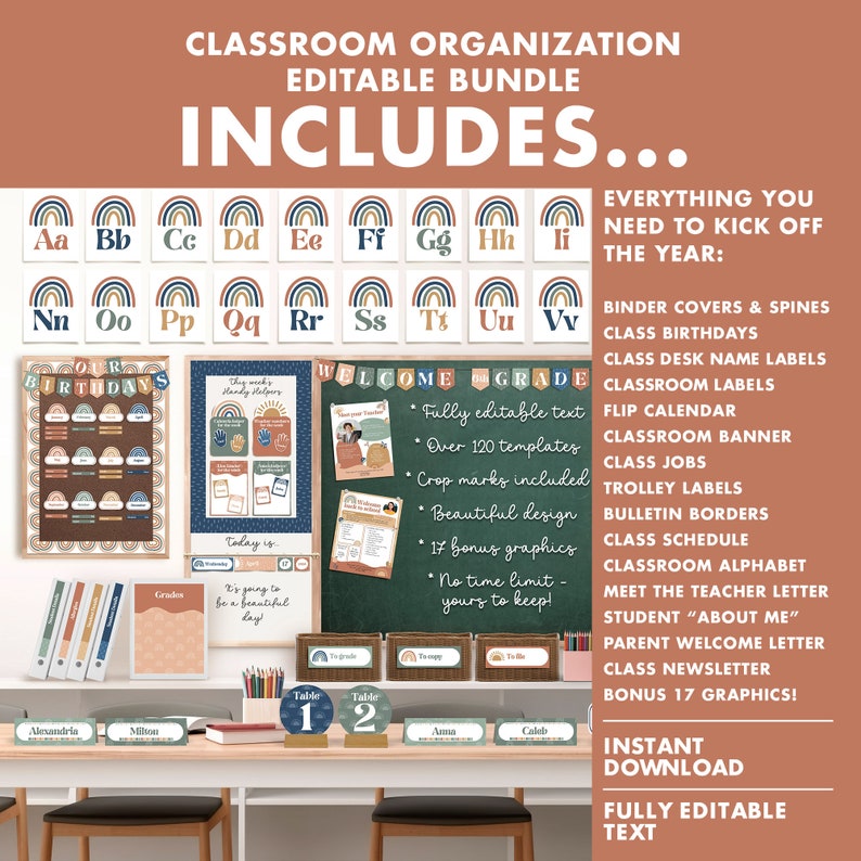 Classroom Bundle, Classroom Printable, Classroom Posters, Classroom ...