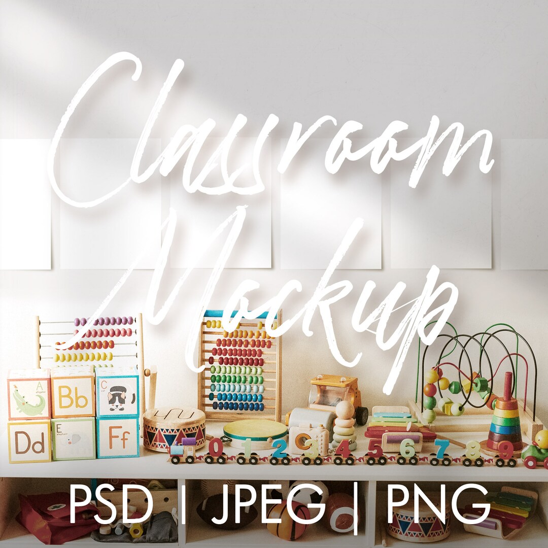 Instant Download, Classroom Mockups, Interior Mockup, Kindergarten ...