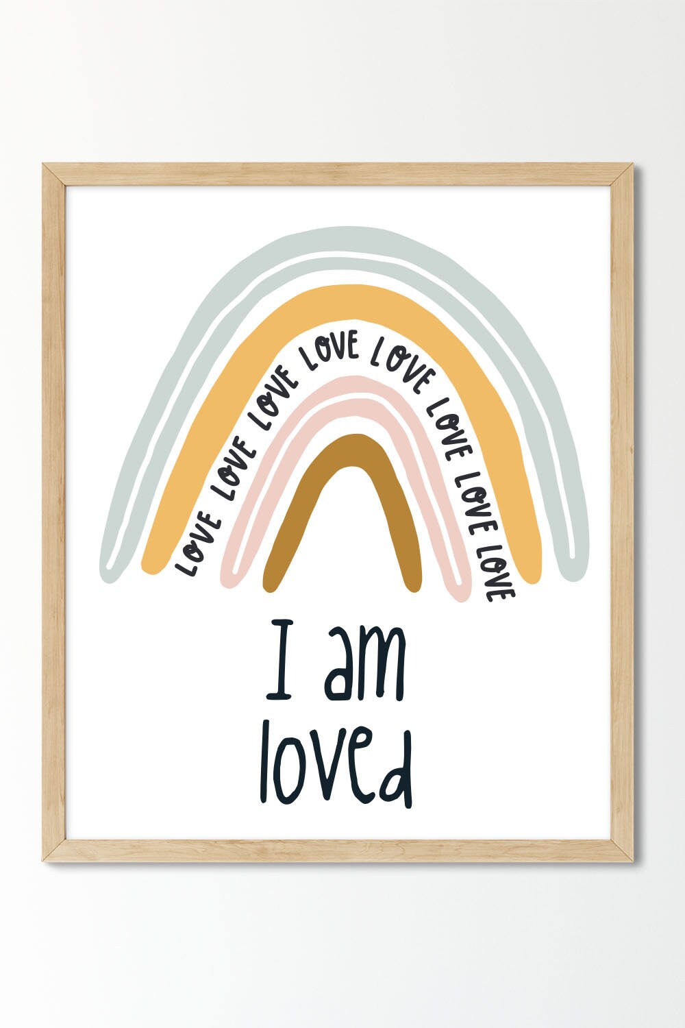 I am loved printable wall art nursery wall art kids room | Etsy