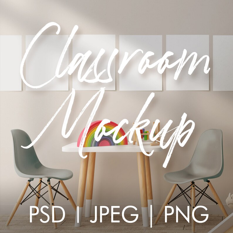 Instant Download, Classroom Mockups, Interior Mockup, Kindergarten ...