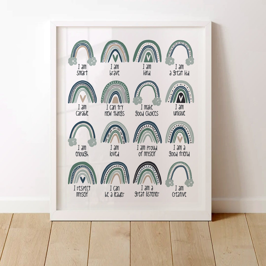 Instant Download, Boys Affirmation Poster, Positive Affirmations ...