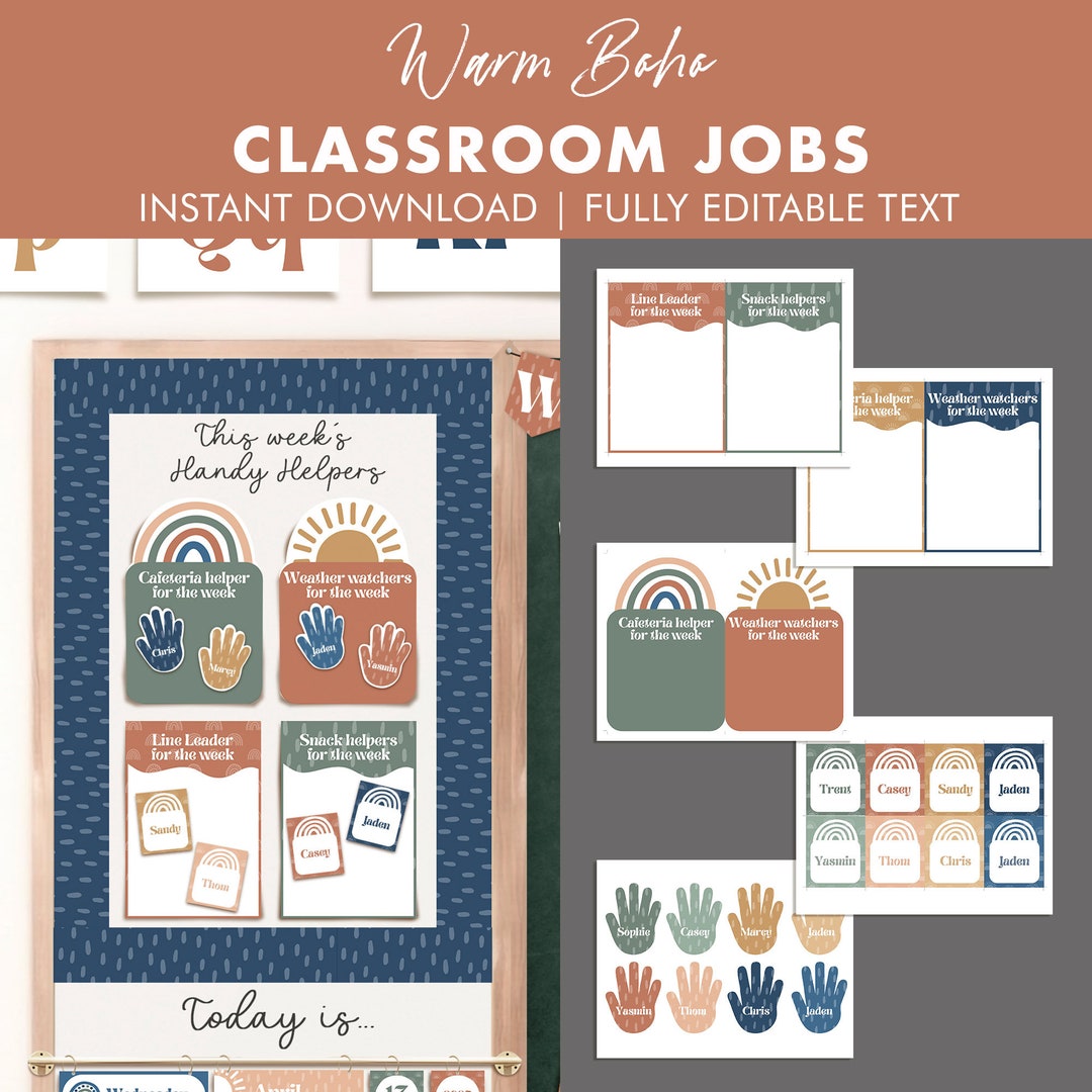 Classroom Jobs, Handy Helper, Classroom Printable, Classroom Decor ...