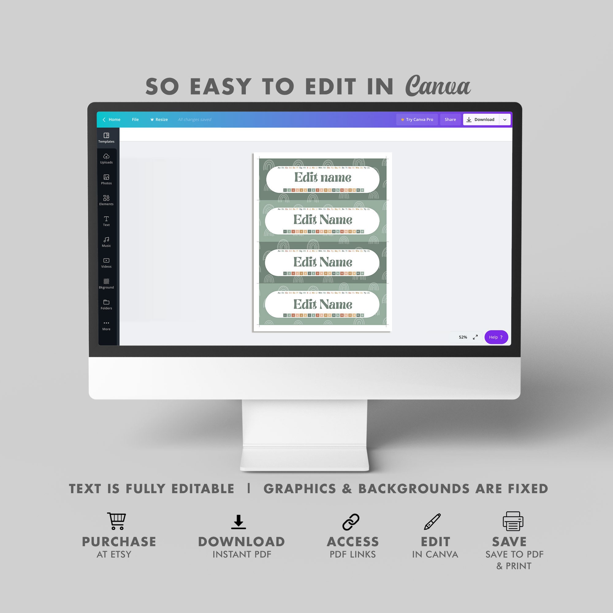 Classroom Student Labels, Classroom Printable, Classroom Decor ...