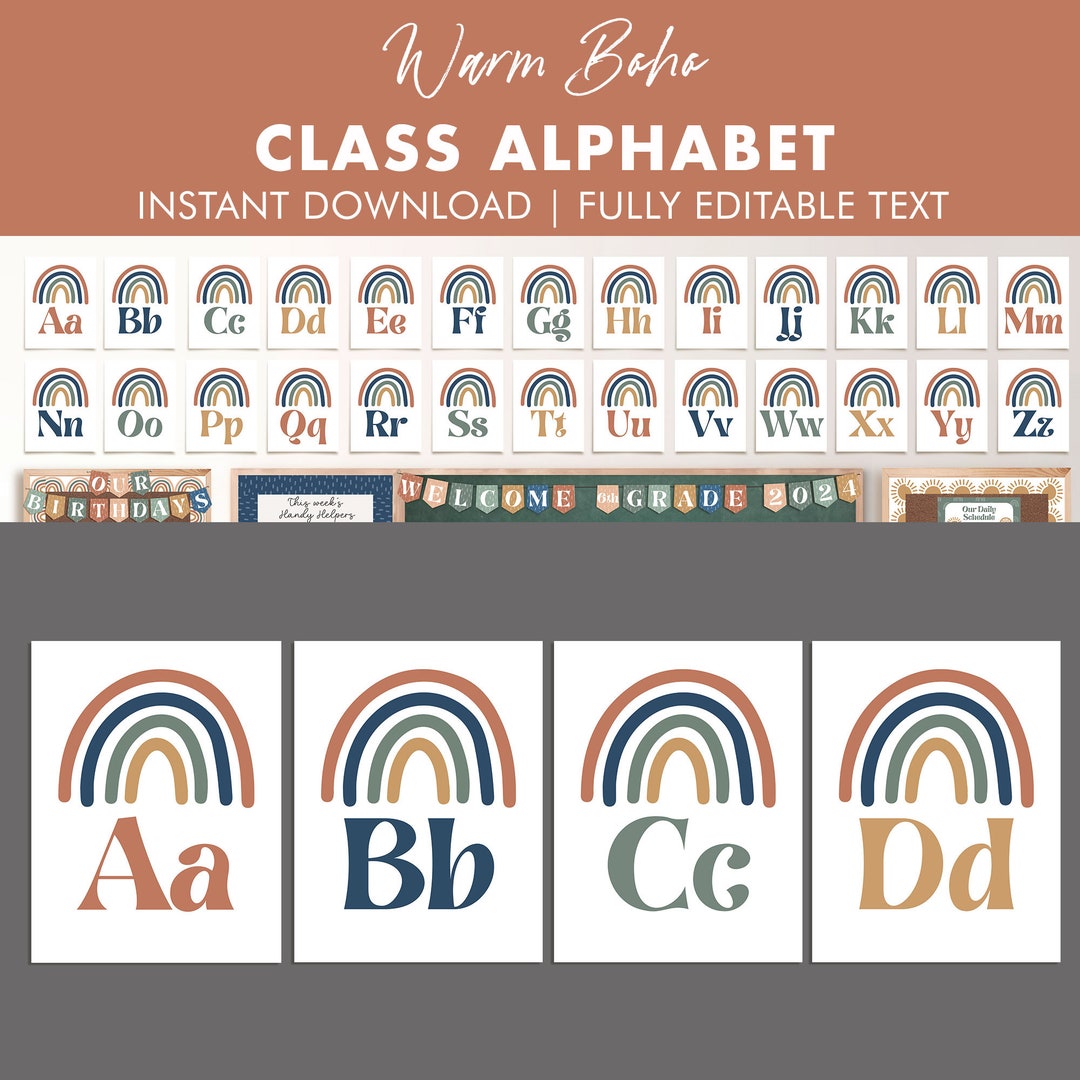 Classroom Alphabet, Alphabet Printables, Classroom Printable, Classroom ...