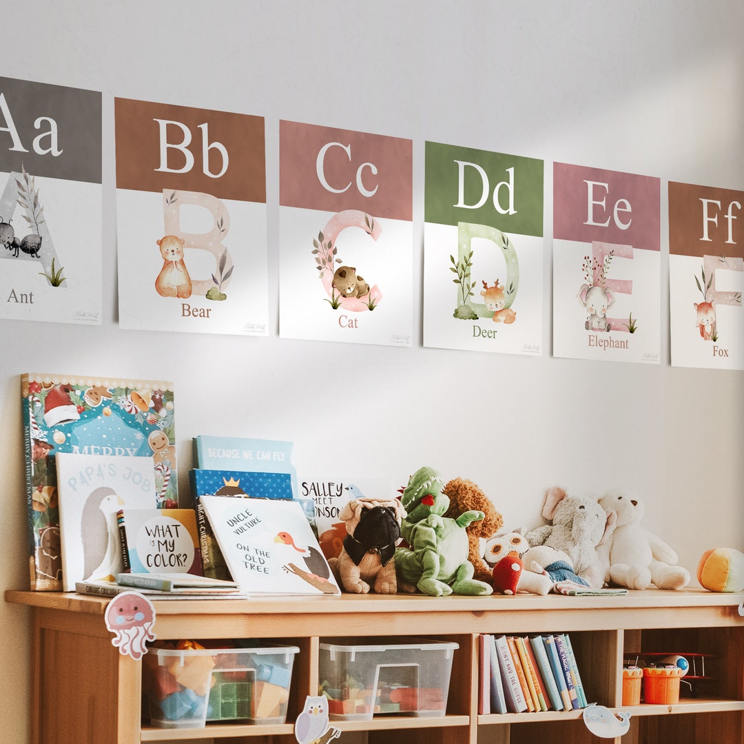 Instant Download Animal Alphabet, Classroom Wall Art, Watercolor ...