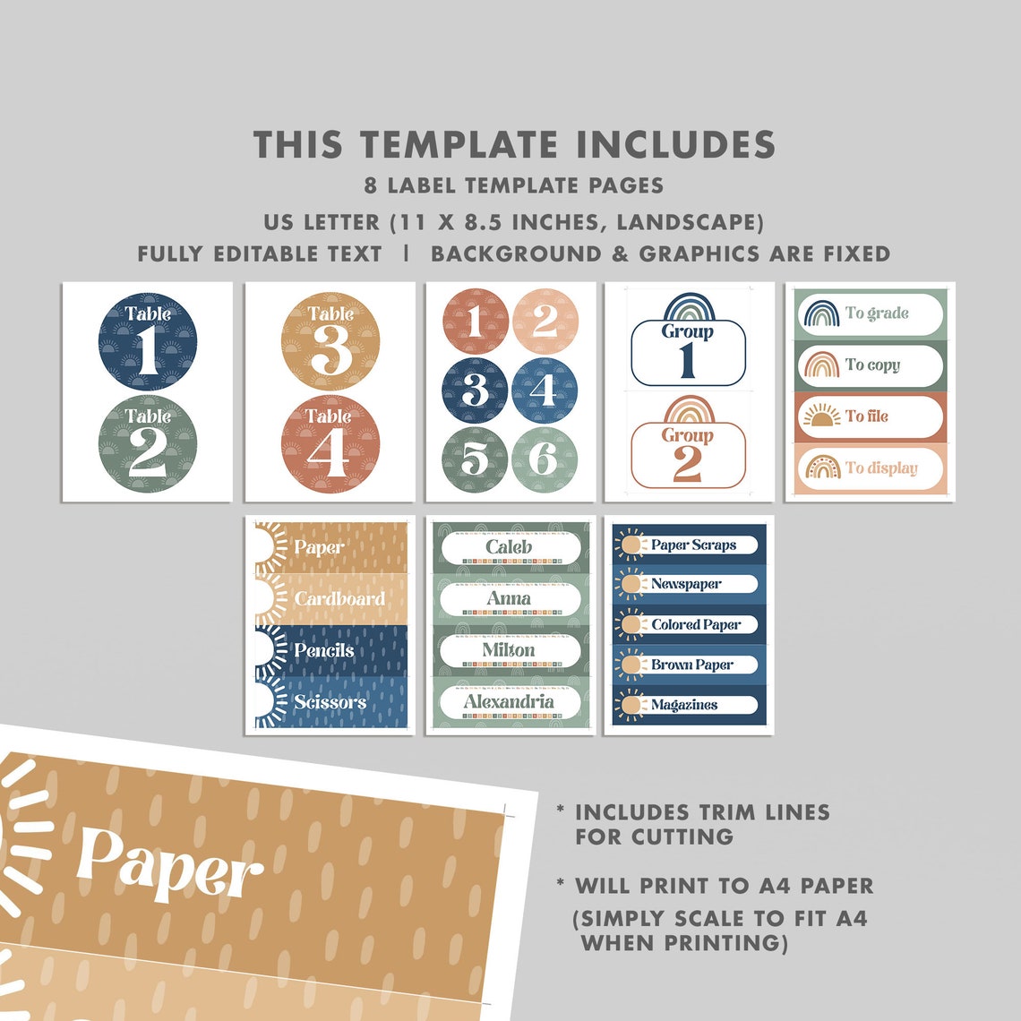 Classroom Labels, Table Labels, Classroom Printable, Classroom Decor ...