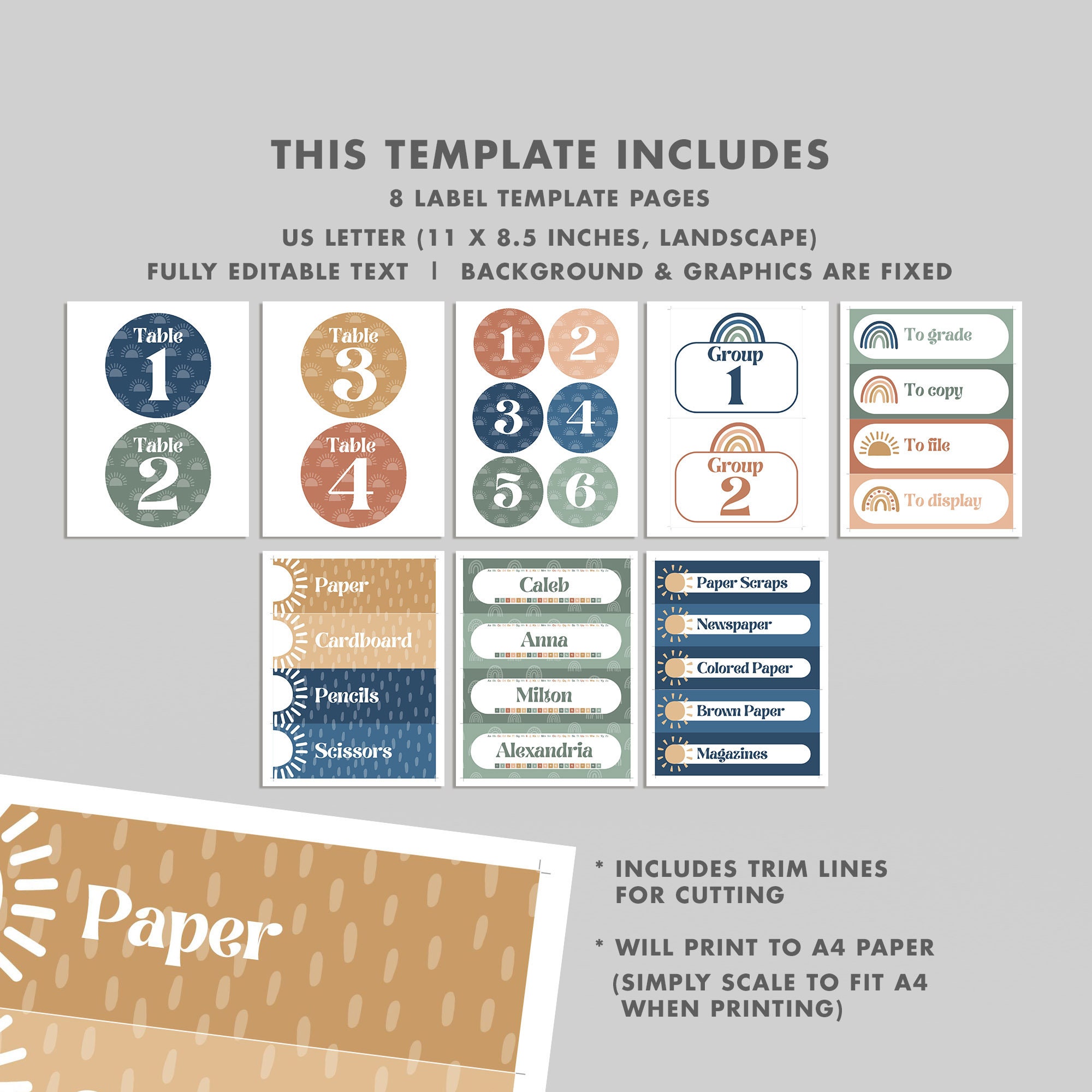 Classroom Labels, Table Labels, Classroom Printable, Classroom Decor ...