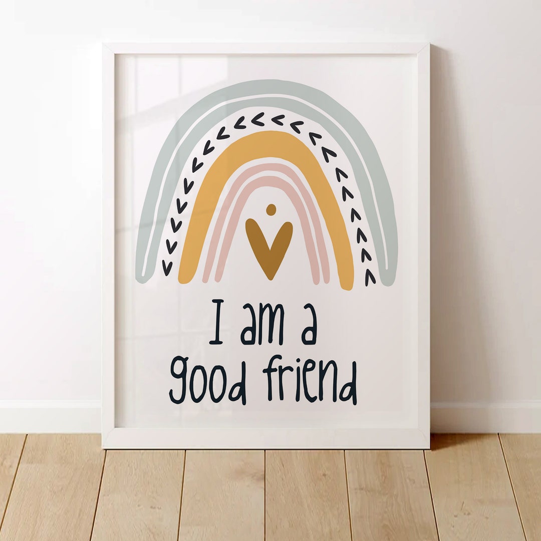 Instant Download, I Am a Good Friend, Affirmation Poster, Positive ...
