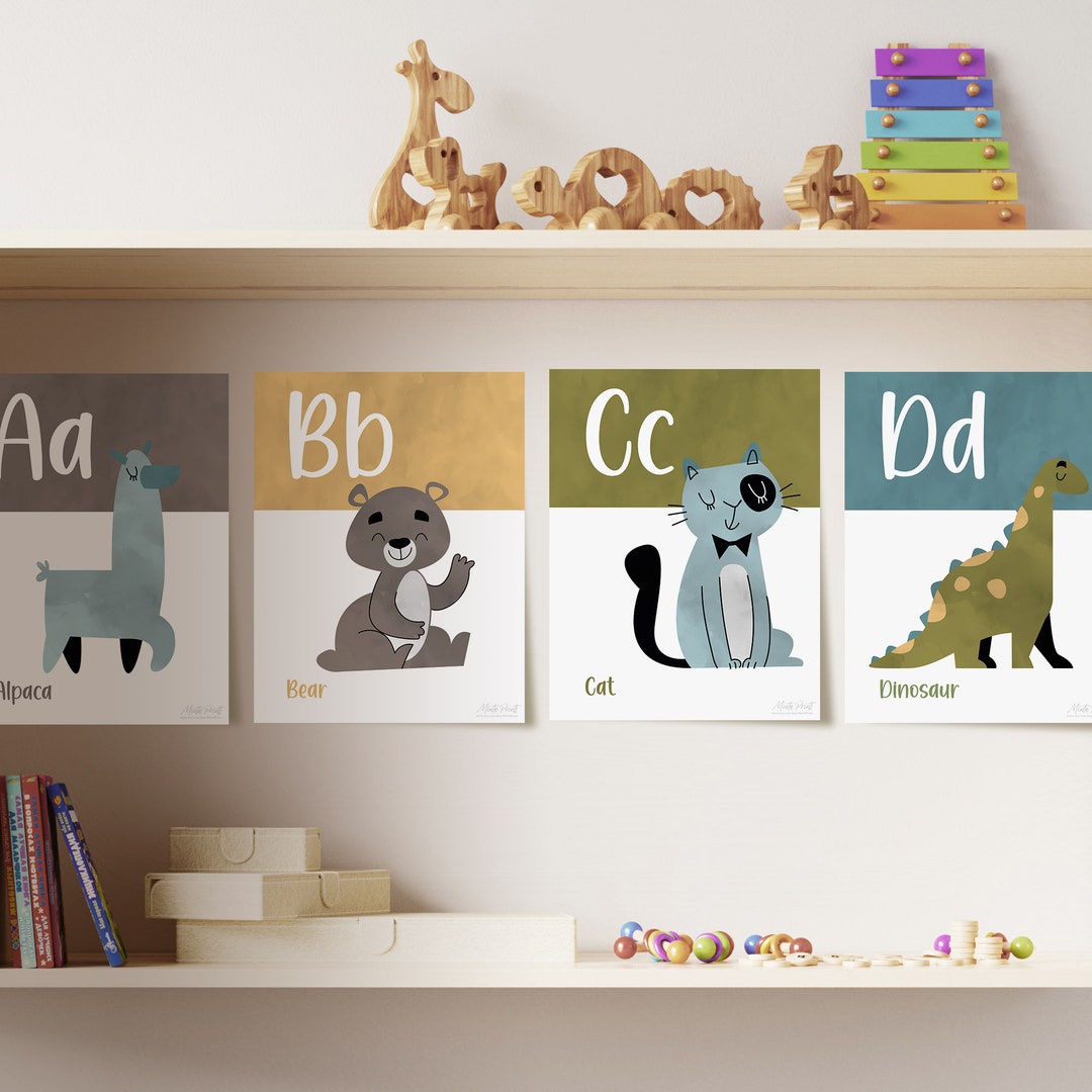 Instant Download Animal Alphabet, Classroom Wall Art, Animal Wall Art ...