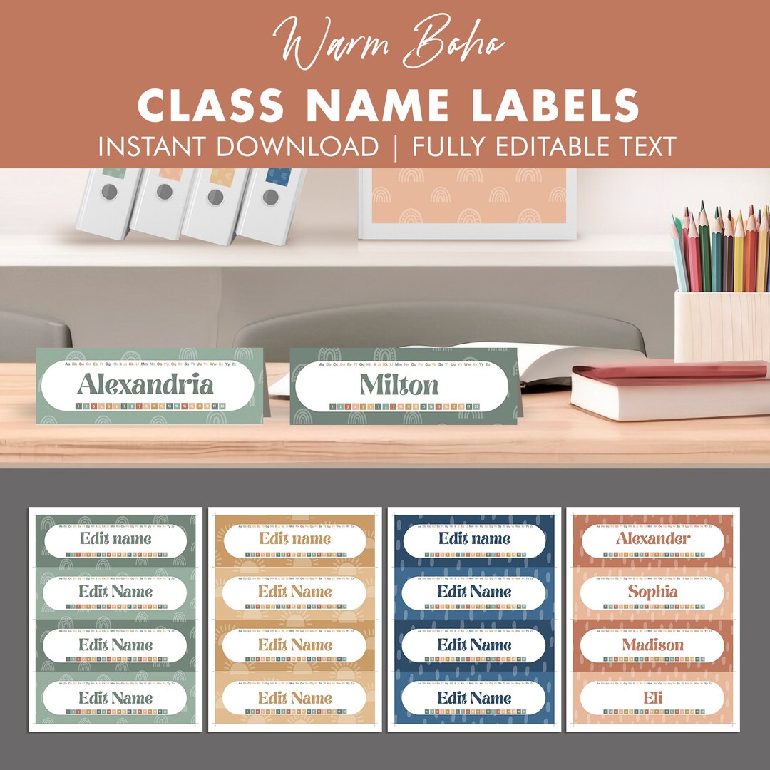 Classroom Student Labels, Classroom Printable, Classroom Decor ...