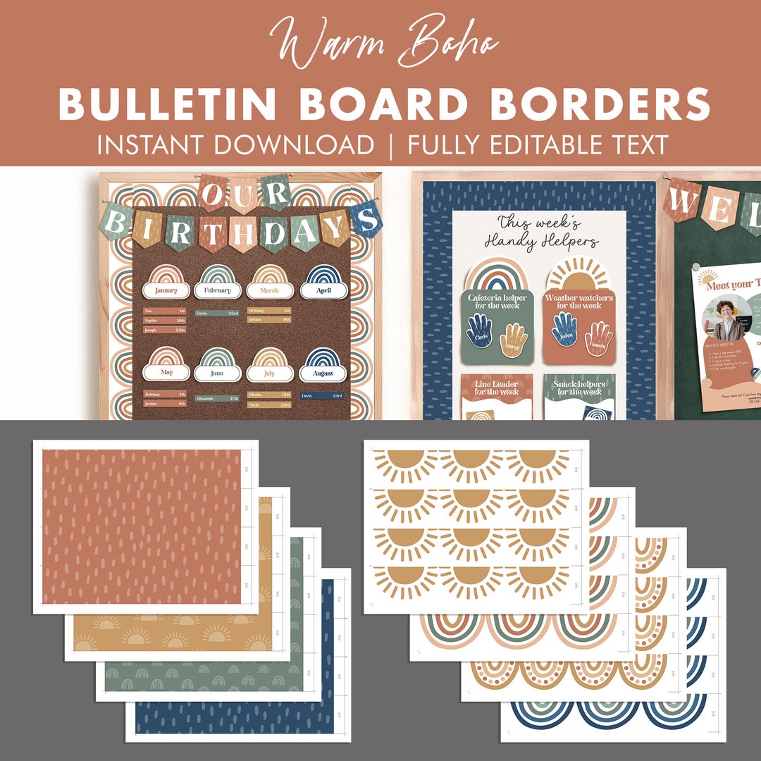 Classroom Bulletin Board Borders, Classroom Printable, Classroom Decor ...