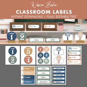 Classroom Labels, Table Labels, Classroom Printable, Classroom Decor ...
