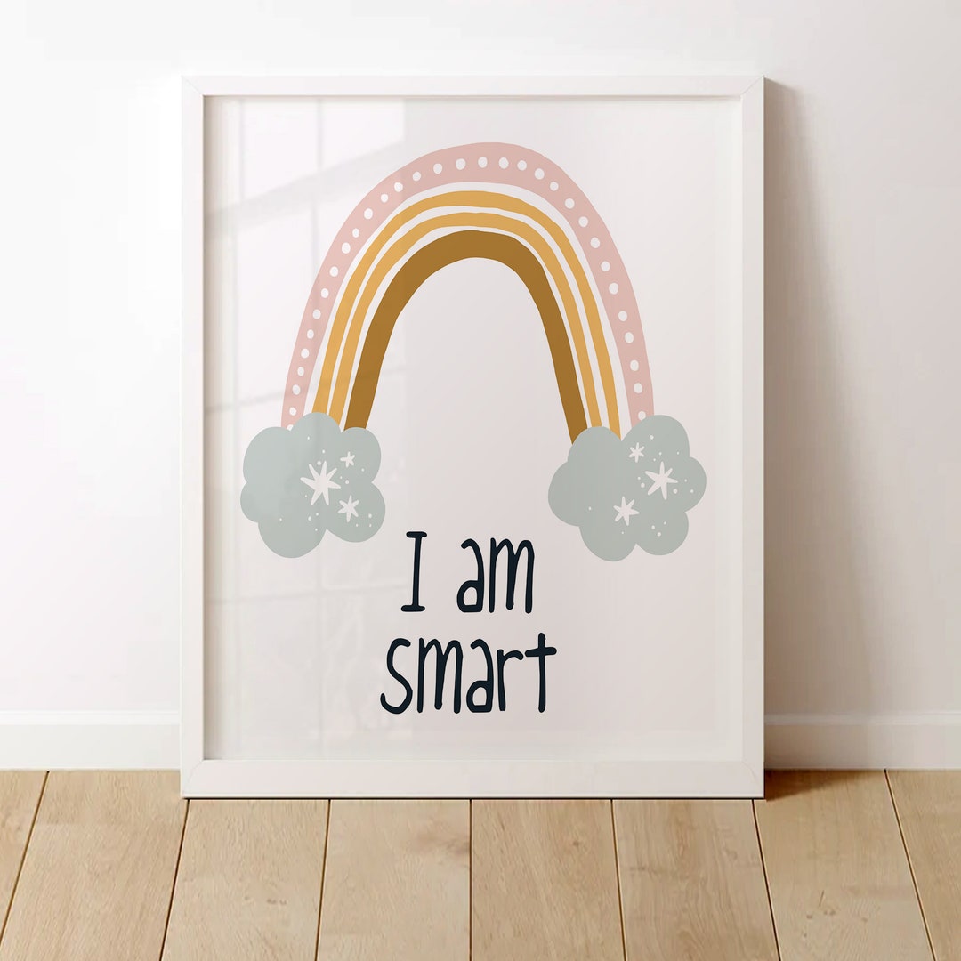 Instant Download, I Am Smart, Affirmation Poster, Positive Affirmation ...