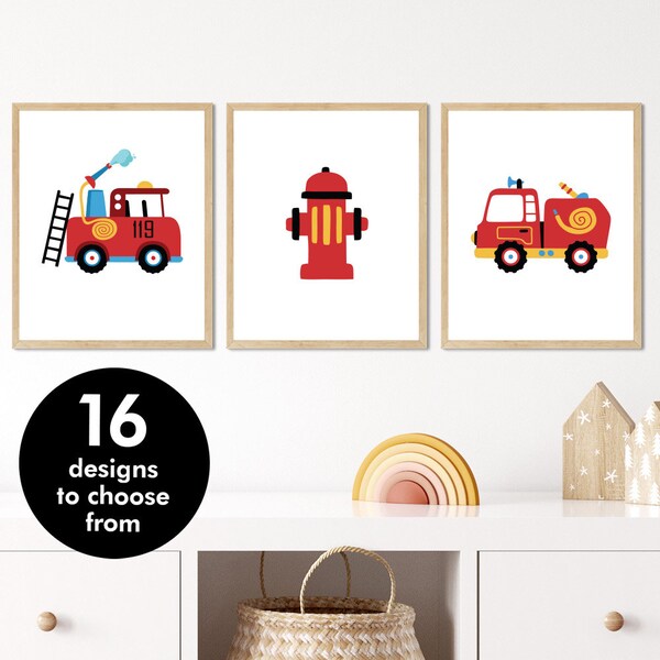 Fire Truck Nursery - Etsy