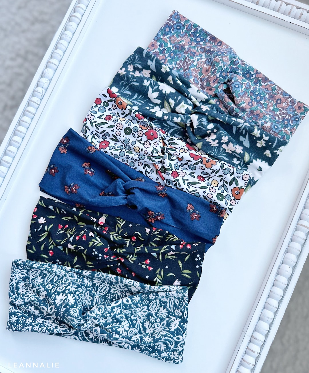 Floral Twisty Top Headbands, Floral Headband, Soft Headband, Soft ...