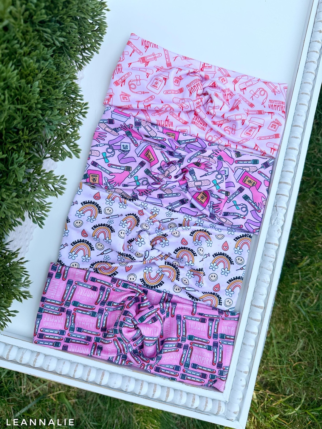 Phlebotomist Twist Headband: Soft Medical Print, Lab, Phleb, Nurse ...