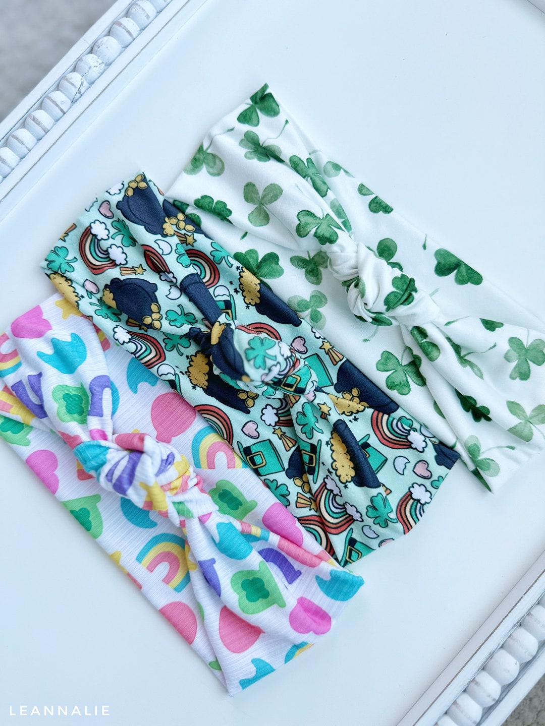 St Patricks Day Headbands, Clover Headband, Soft Headband, Soft Heart ...
