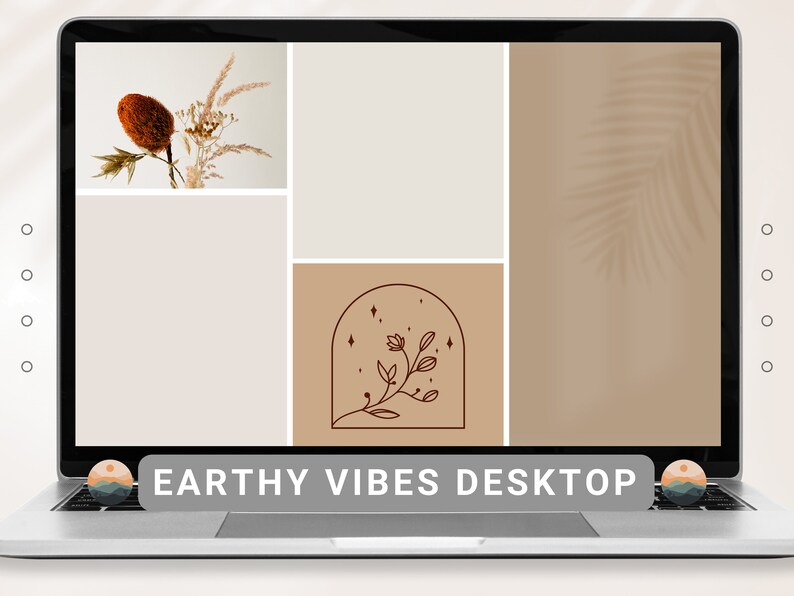 Earthy Tones Desktop Wallpaper, Abstract Collage (digital Download) - Etsy