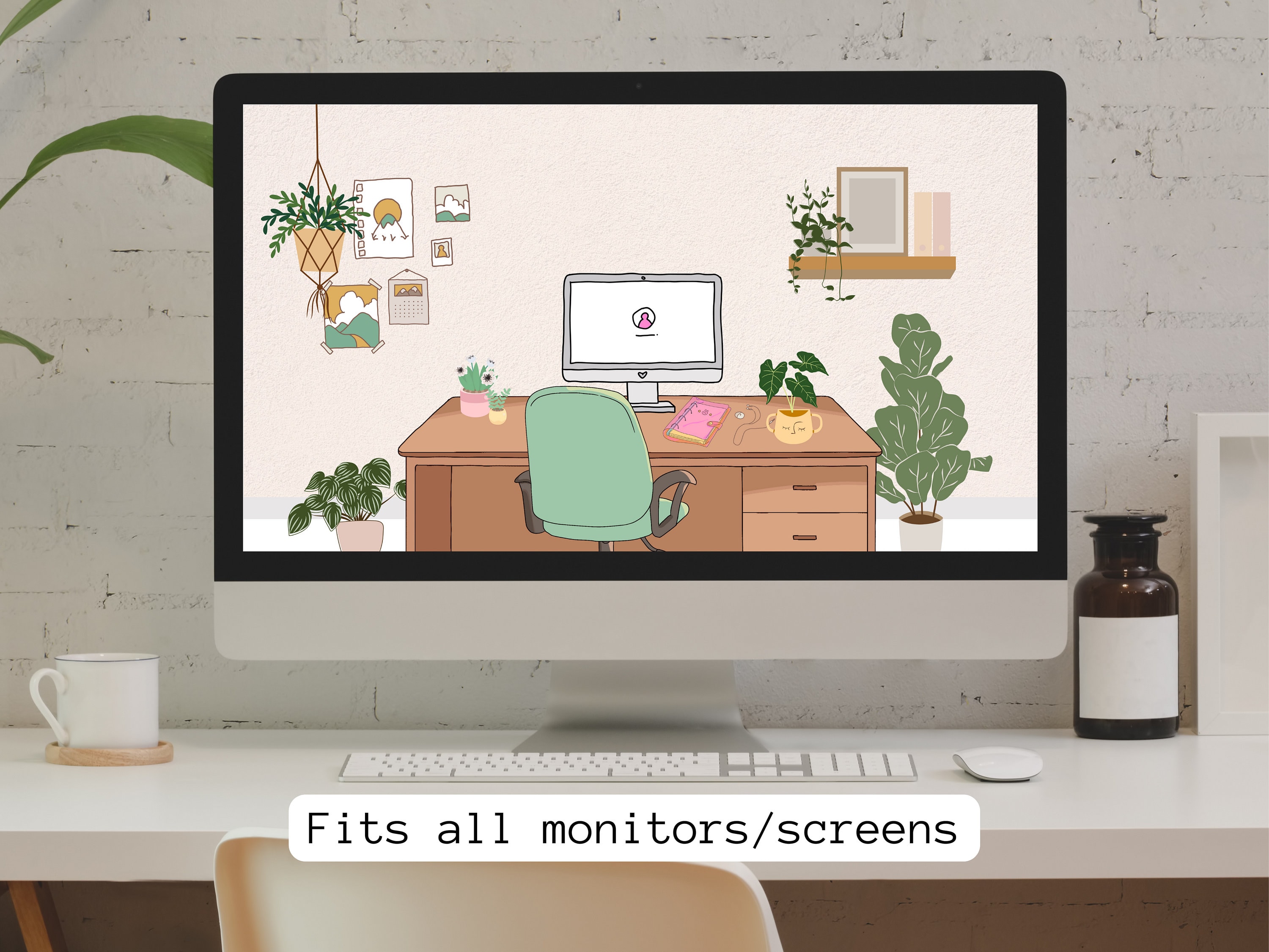 Study Room Digital Desktop Wallpaper - Etsy