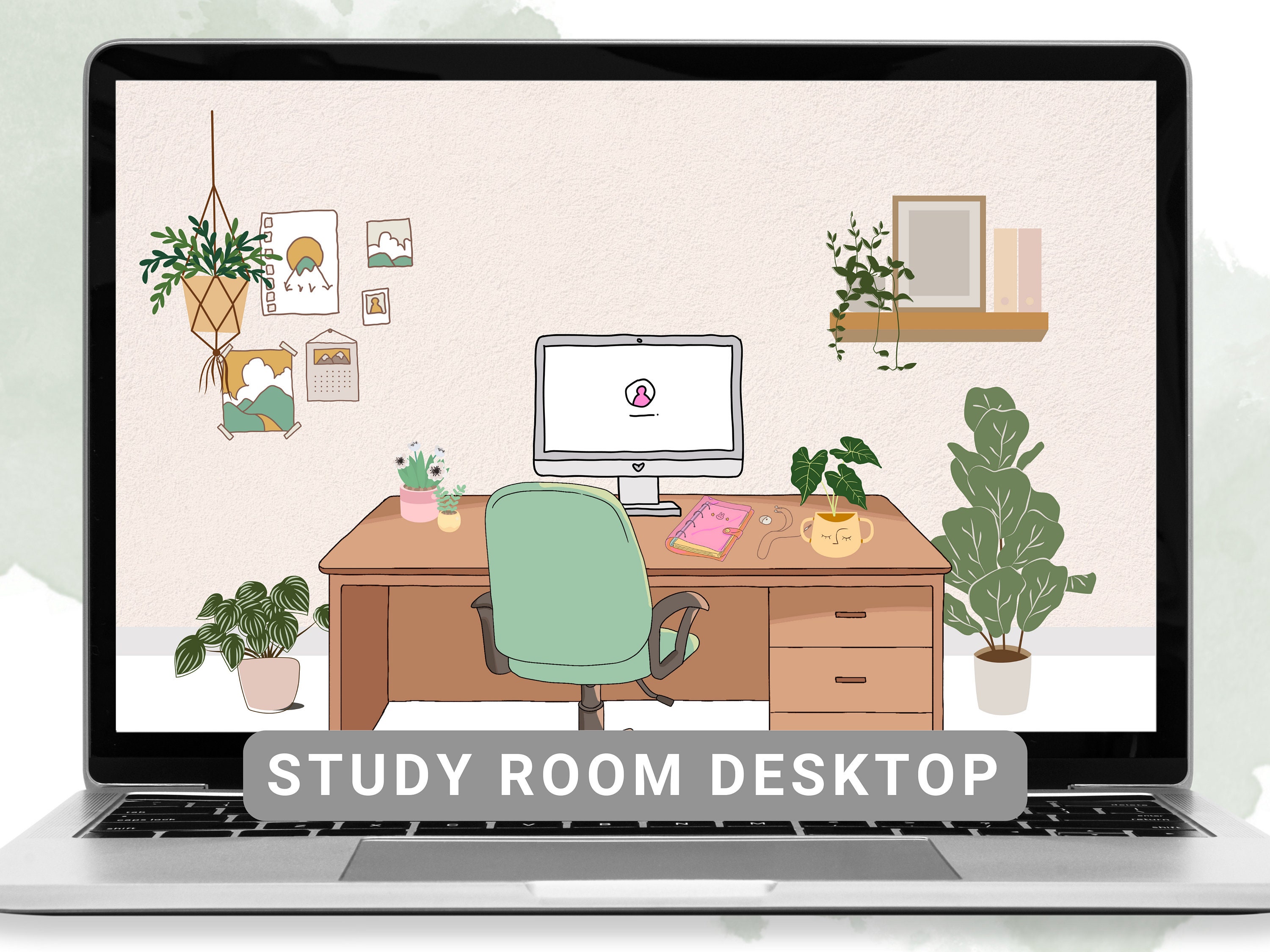 Study Room Digital Desktop Wallpaper - Etsy