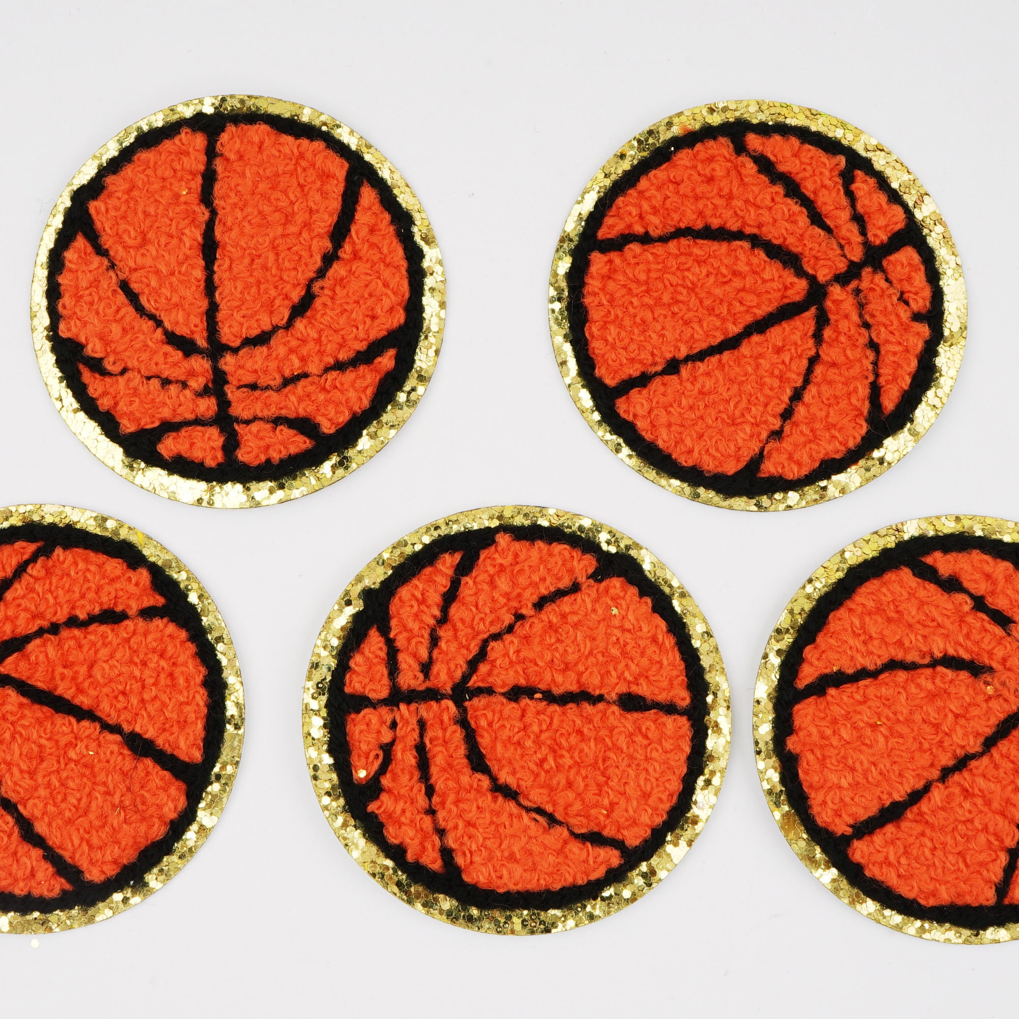 Iron-on Basketball Patchchenille Patchgold Glitter - Etsy